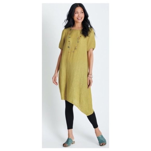 Lisa Bayne | Dresses | Lisa Bayne Citrus Emory Ripple Asymmetric Dress ...